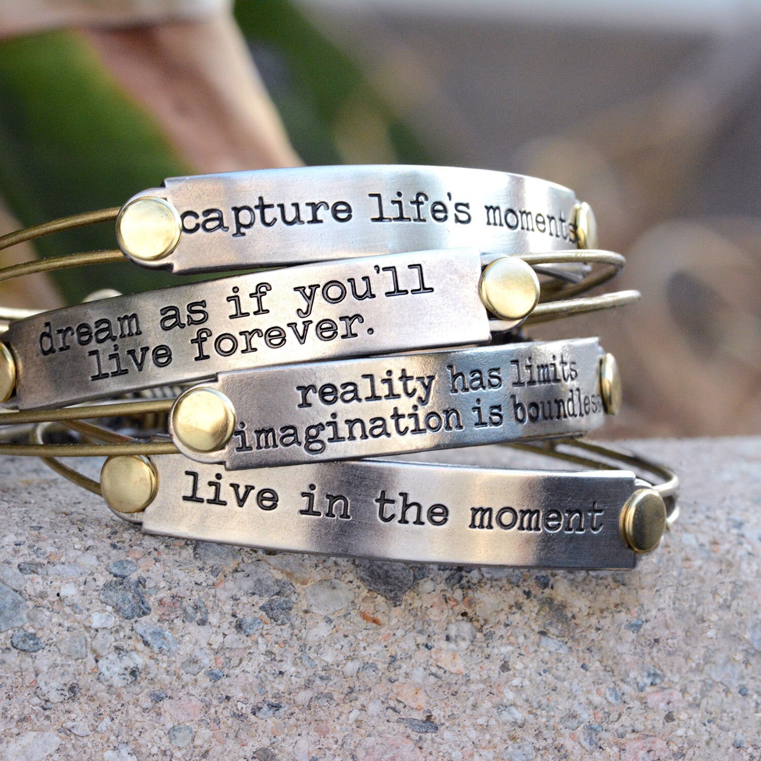 Bulk Buy Inspirational Bracelets Motivational Bracelets USA Made Event Gifts Holiday Gifts Teams Employees Bridal Parties Favors