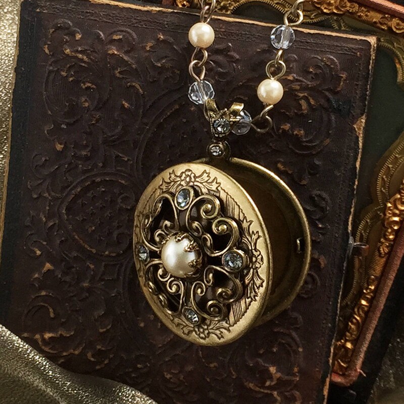 Pearl Locket - Etsy