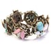 Queen Bee Statement Bracelet: Crystal & Vintage Glass Insect Jewelry - Etsy