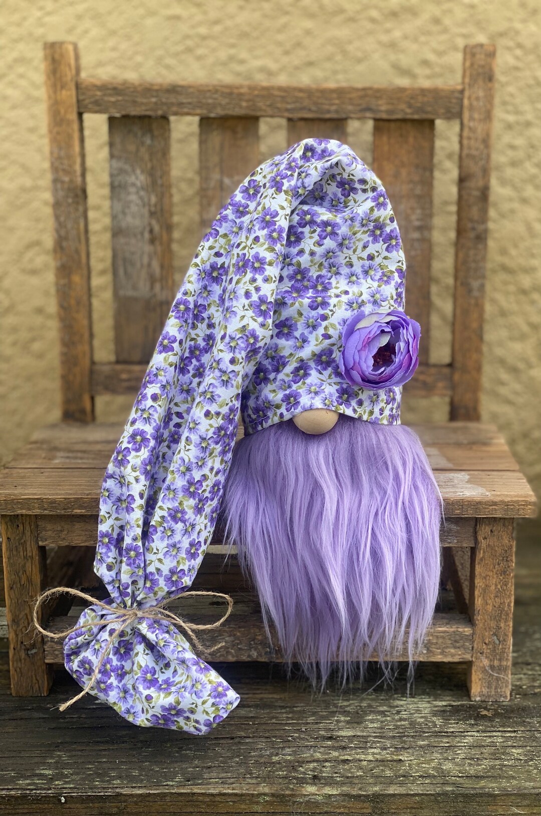 Farmhouse Purple Gnomes Lavender Gnome Tiered Tray Decor Spring Gnomes ...