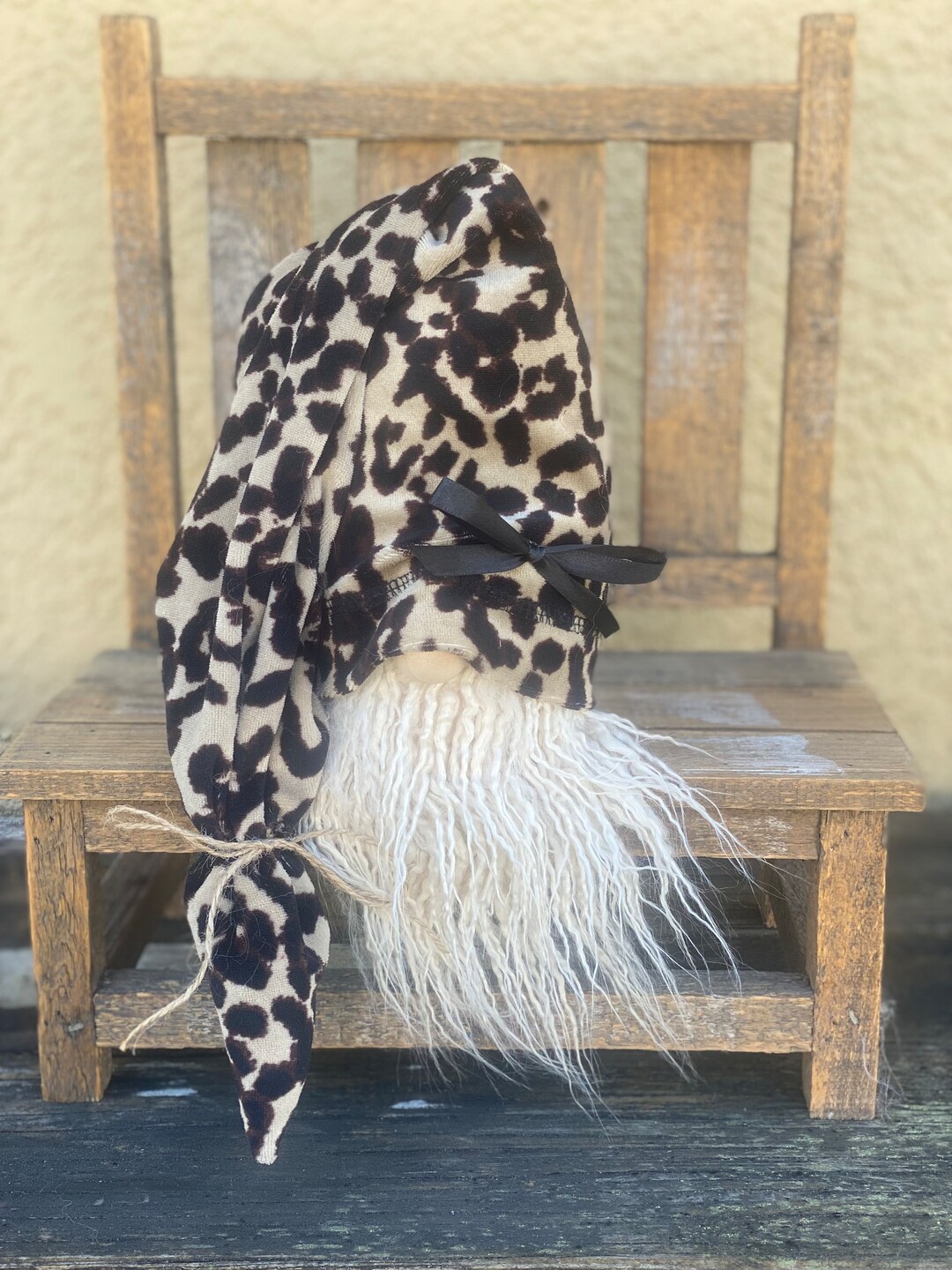 Leopard Print Gnome, Farmhouse Decor, Home Decor, Gifts, Animal Print ...
