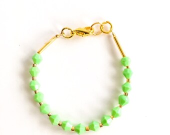 Lime green bracelet | Etsy