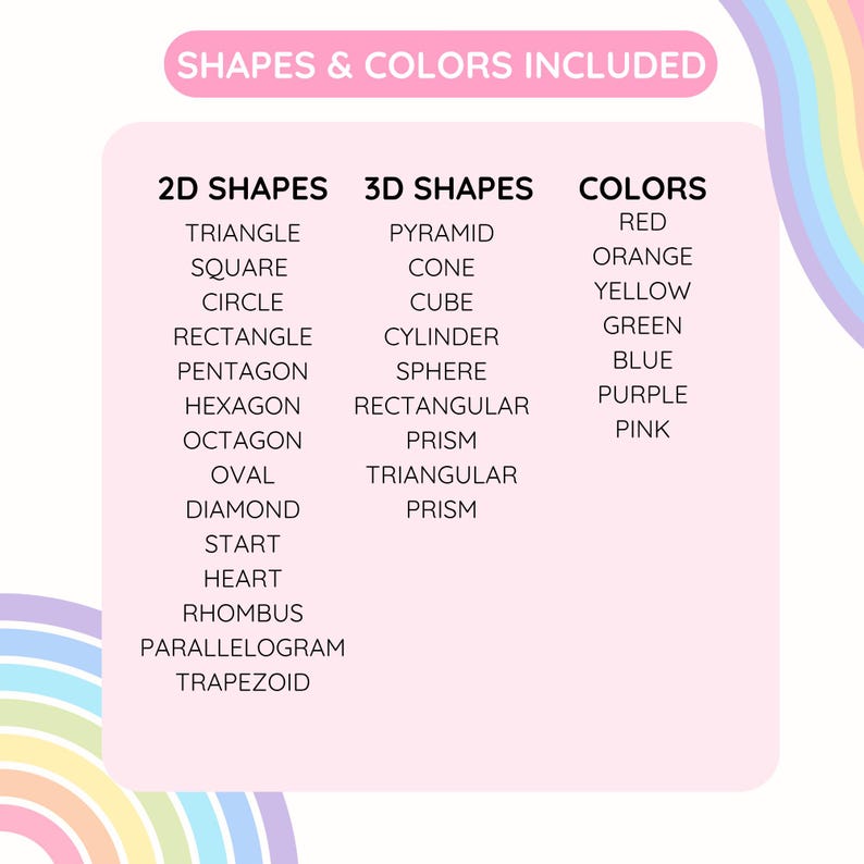 Pastel Shape and Color Posters: Classroom Homeschool Decor (editable ...