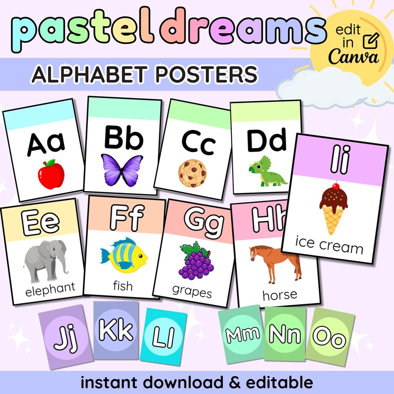 Editable Classroom Schedule | Pastel Classrrom Schedule Canva Printable ...