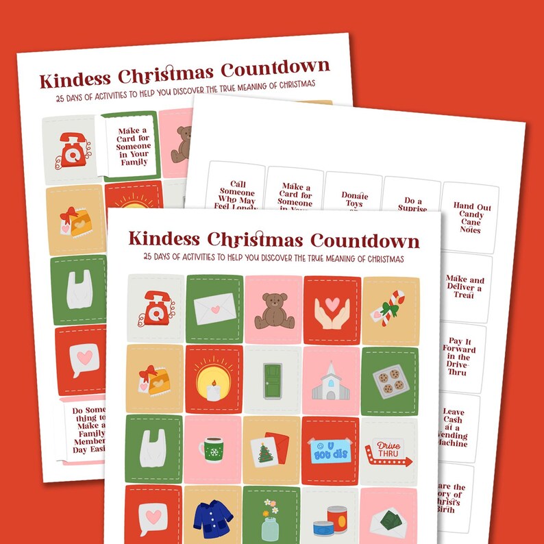 Kindness Christmas Countdown • 25-day Advent Calendar for Kids ...