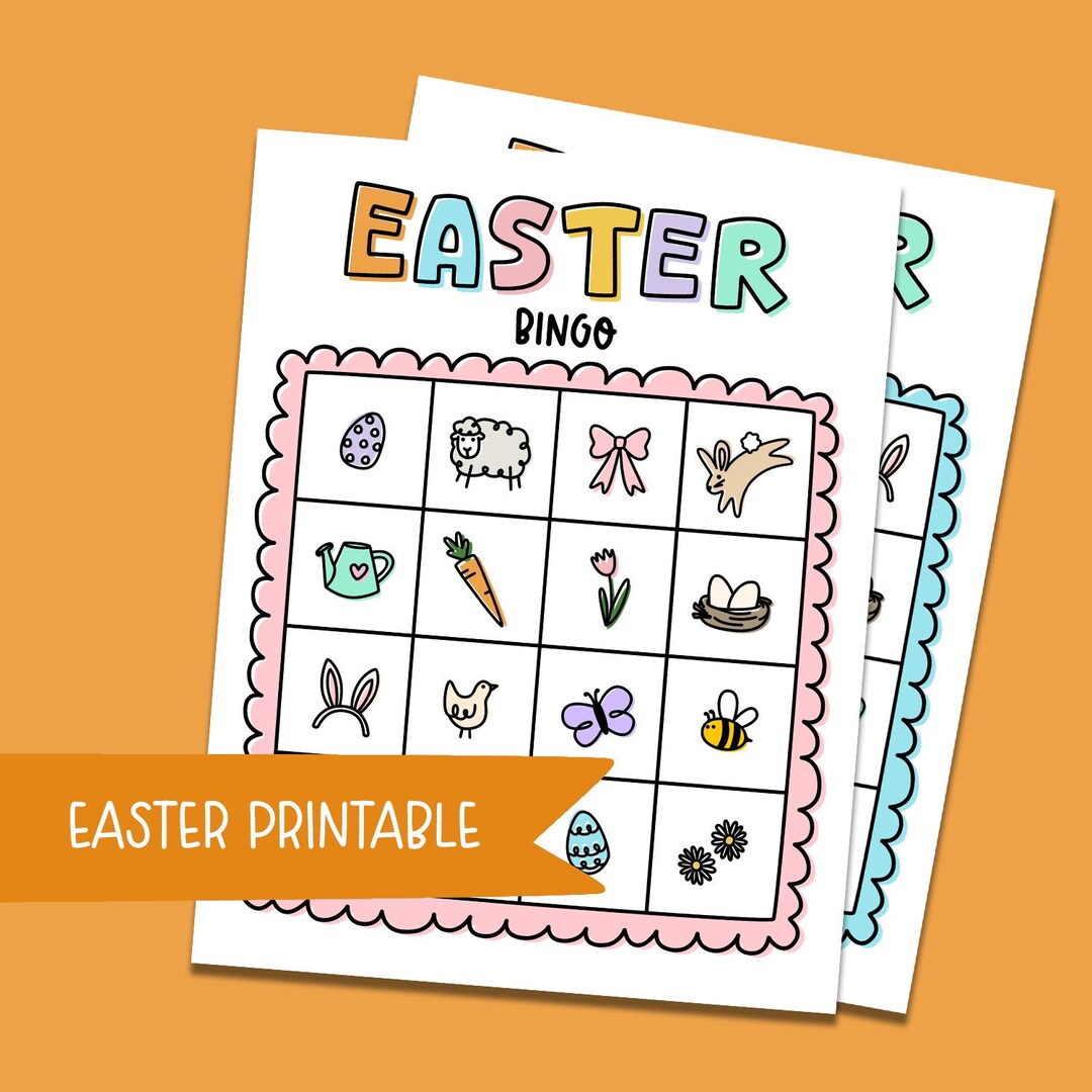 Easter Bingo Printable Cards | Kids Spring Classroom Party Game (PDF ...
