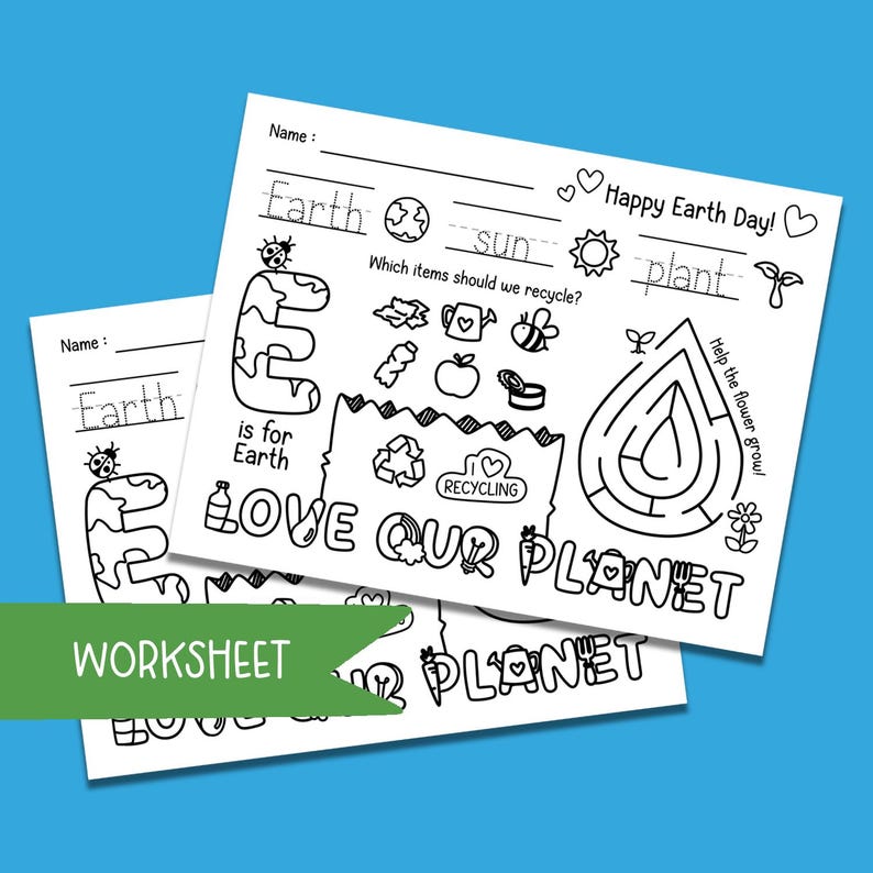 Earth Day Activity Pack for Kids | Craft, Crown, Worksheet (digital ...