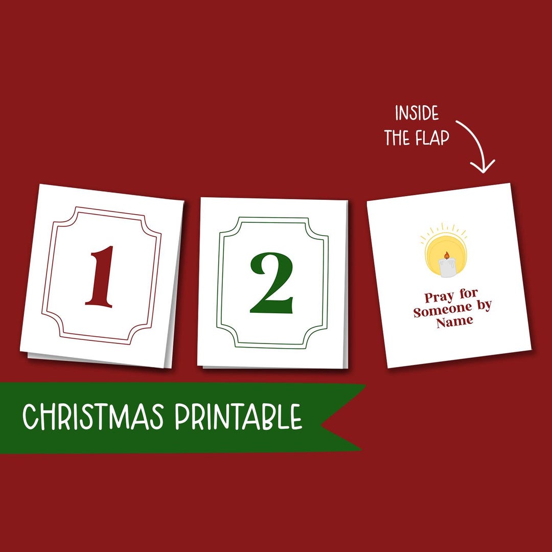Kindness Christmas Countdown | Printable Advent Calendar With ...