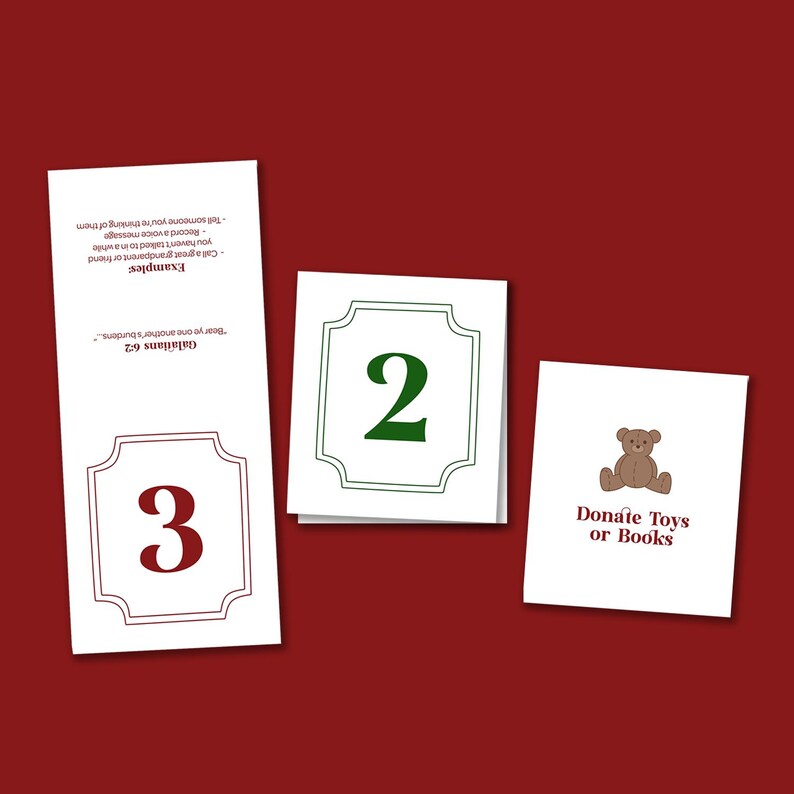 Kindness Christmas Countdown • Printable Advent Calendar With ...