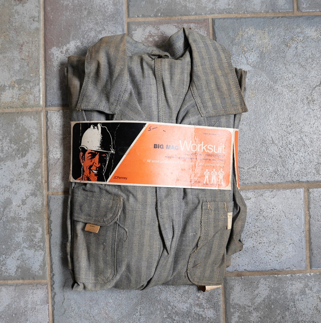 Vintage Sanforized Big Mac Union All Engineer Stripe Cotton Coveralls ...