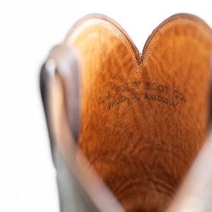 Vintage RJ Foley Brown Leather Cowboy Boots With Embroidery - Men's ...