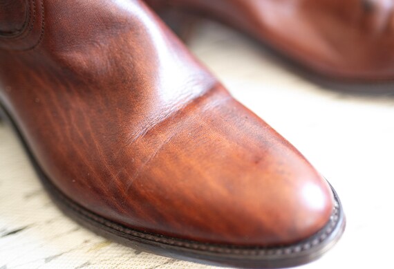 Vintage Embroidered Frye Leather Boot 1970s Extra tal… - Gem