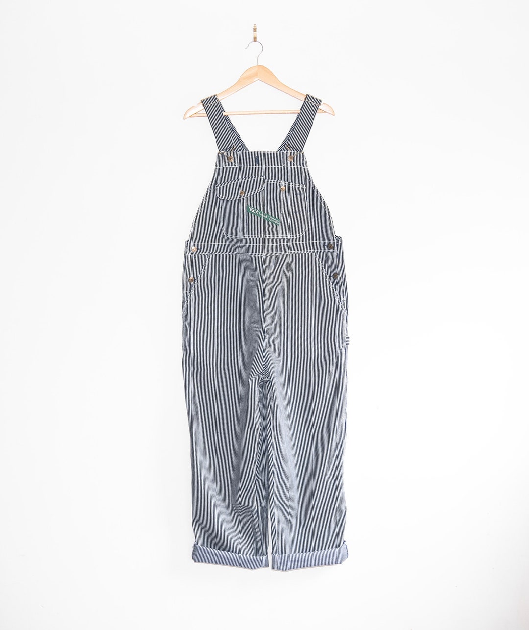 Engineer Stripe Denim Painter Overall Bibs 42 W 31 L Overall Vintage ...