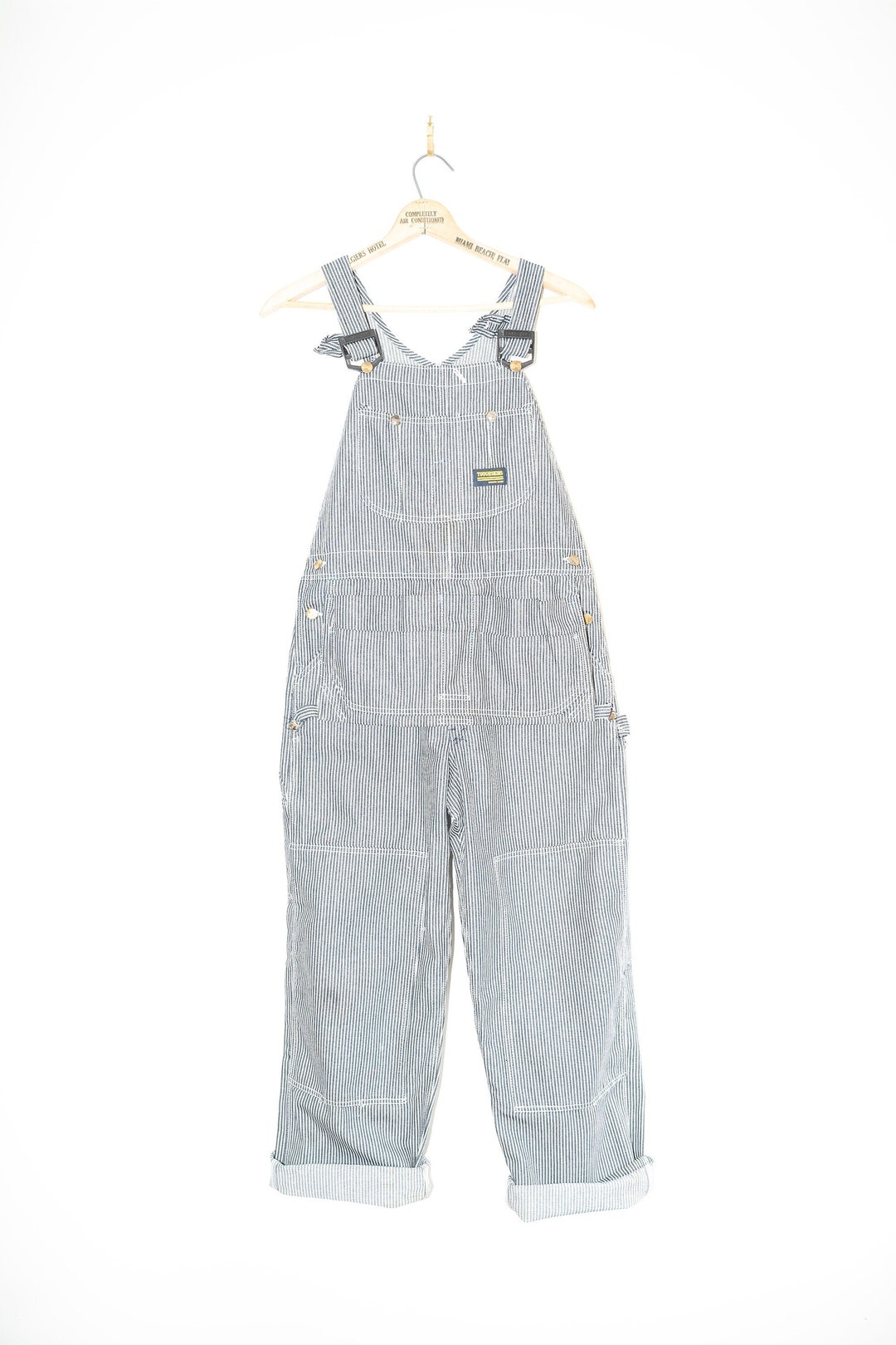 Vintage Engineer Stripe Denim Overalls: Painter Bibs 34x29 - Etsy