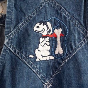 Indigo Cotton Union Made OOAK Overalls Hand Embroidered 1970s Era W 40 ...