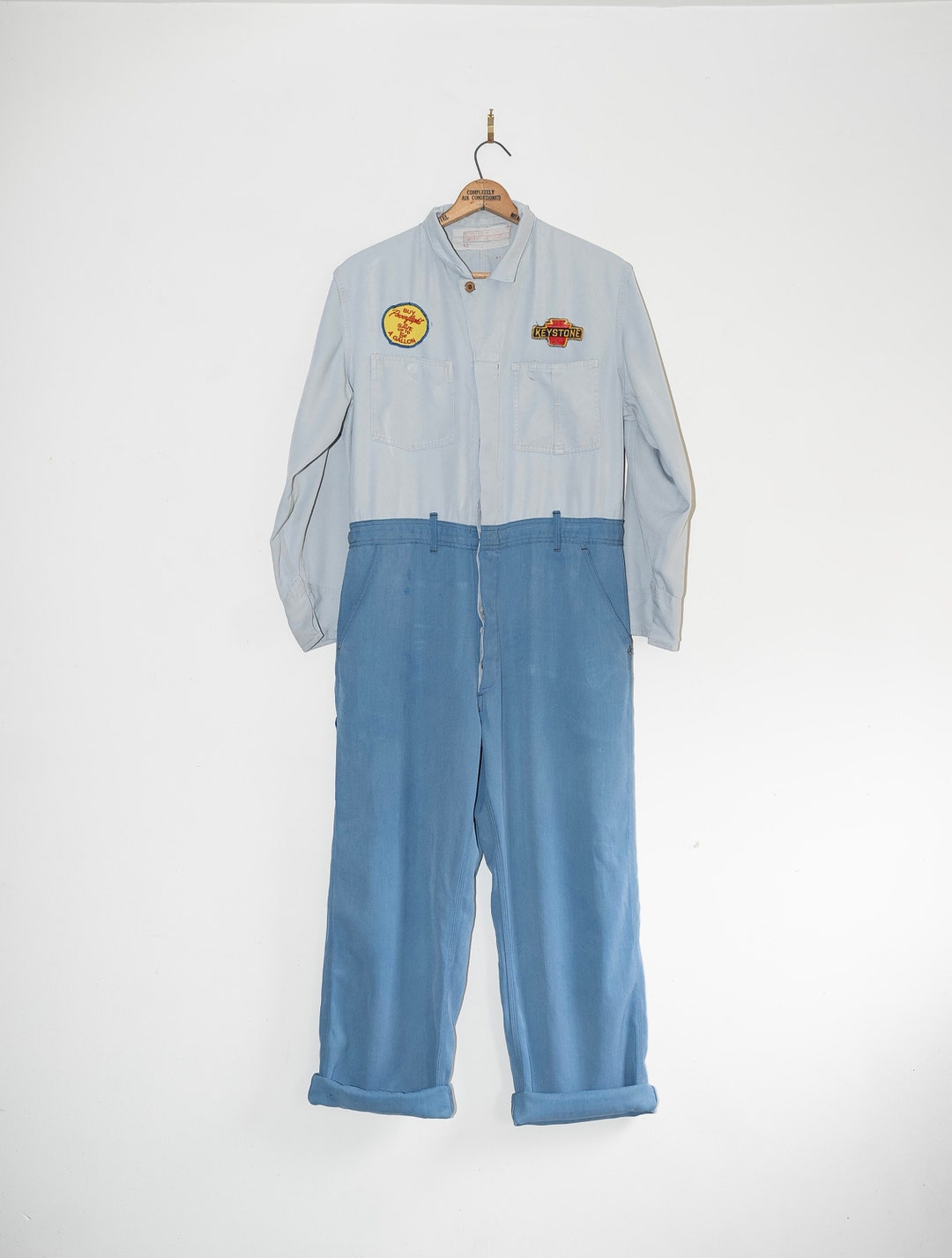 1960s Vintage Union Made Mechanic Coverall Cotton Sz 44 Large XL ...