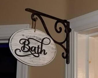 Metal Bath Sign
