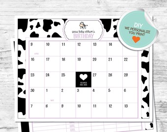 Cow calendar | Etsy