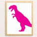 Trex Wall Art Print | Hot Pink Tyrannosaurus Rex | Nursery Printable ...