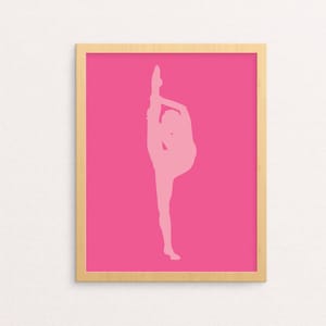 Dance Wall Art PRINTABLE | Pink Dancer Print | Girls Room | Girl Wall ...