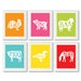Farm Animals Wall Art Set 6 | Kids Printable Art Prints | Chicken, Pig ...
