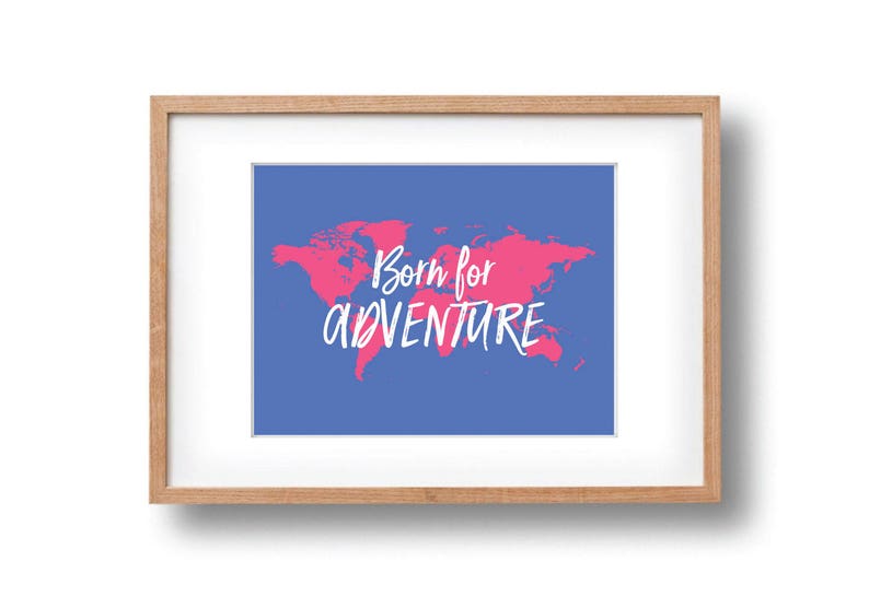 Born for Adventure World Map Travel Theme Nursery - Etsy