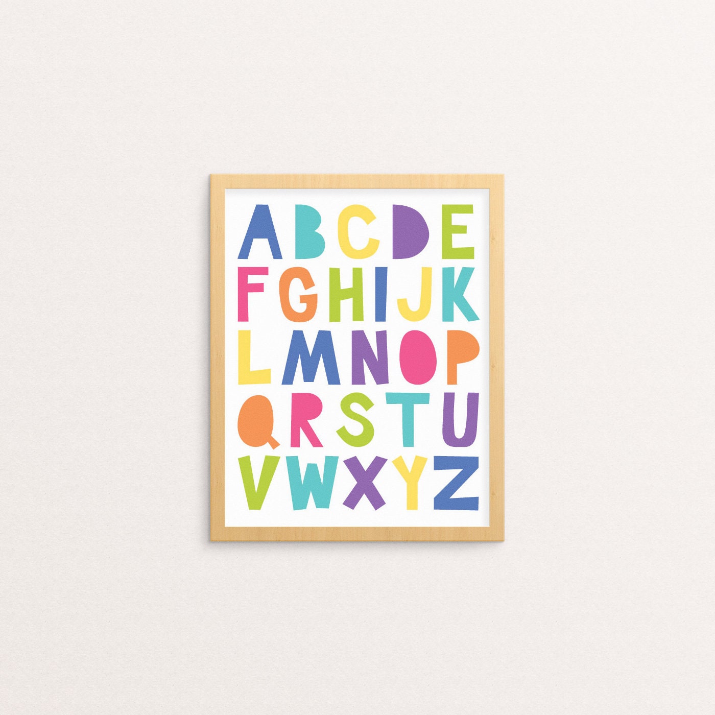 PRINTABLE Nursery Wall Art Set of 4 Alphabet Numbers Cute | Etsy