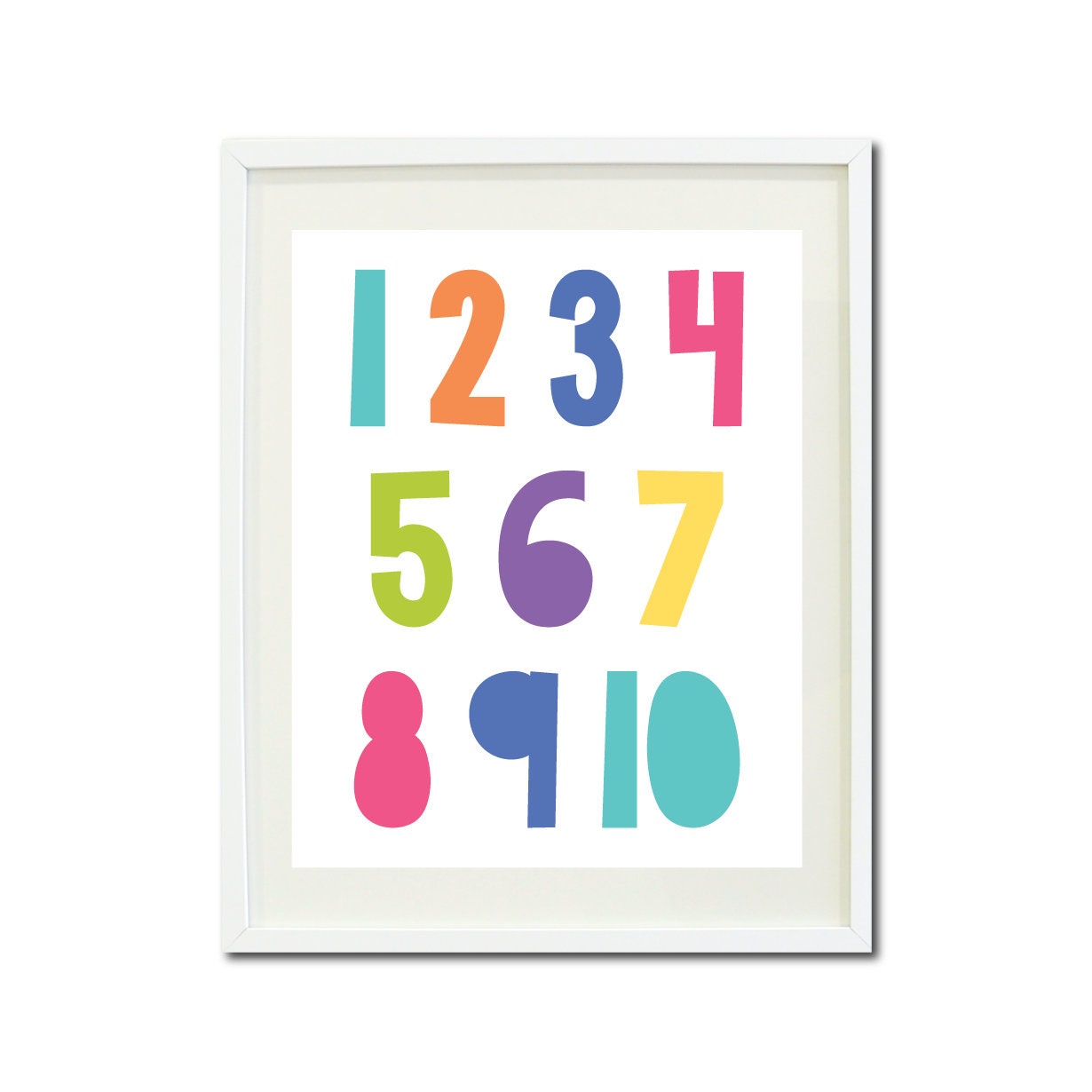 PRINTABLE Nursery Wall Art Set of 4 Alphabet Numbers Cute | Etsy