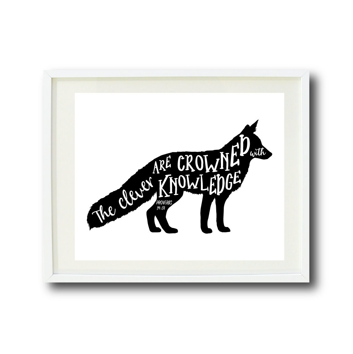 Bible Verse Wall Art | Fox Woodland Nursery Printable | the Clever Are ...