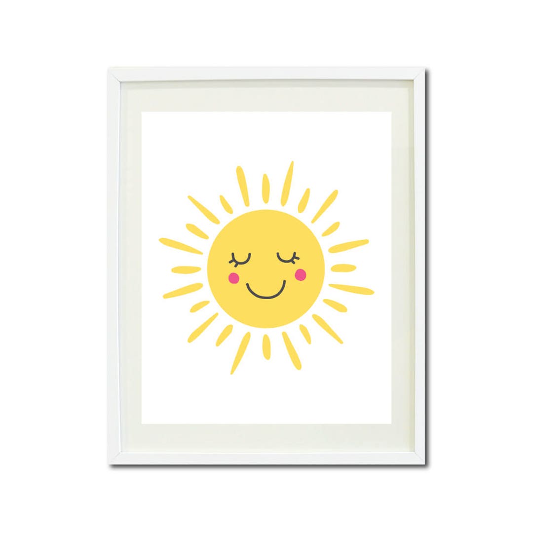 Sunshine PRINTABLE Wall Art | Cute Sun Print | Yellow | Nursery Wall ...