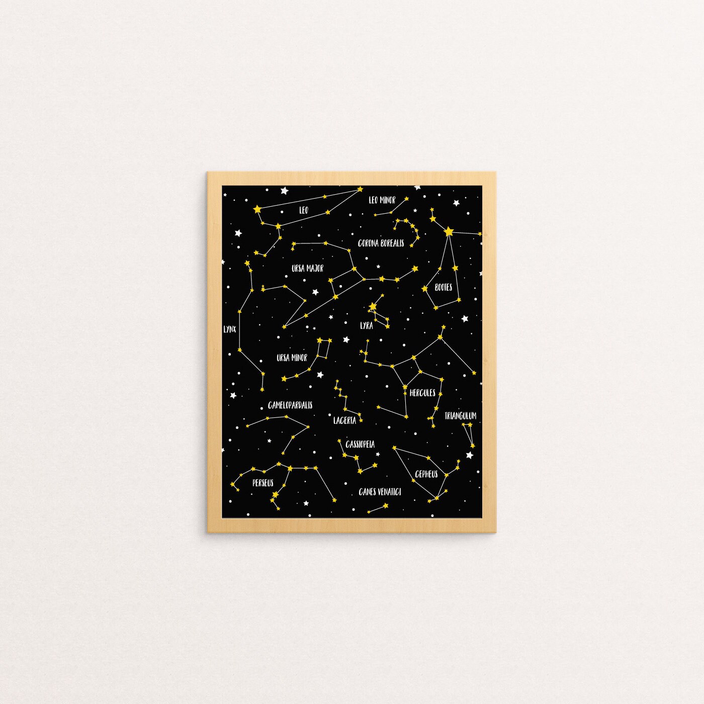 Constellation Print Constellation Poster Star Map Black Printable Art ...