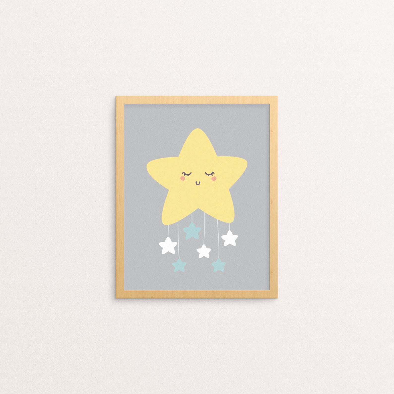 Star Printable Wall Art | Nursery Printable | Star Mobile | Yellow ...