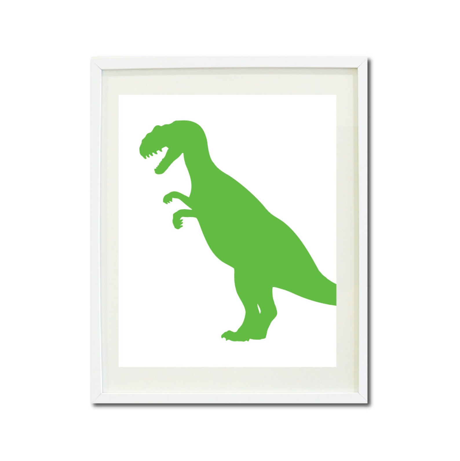 Trex Wall Art Print | Green Tyrannosaurus Rex | Nursery Printable ...