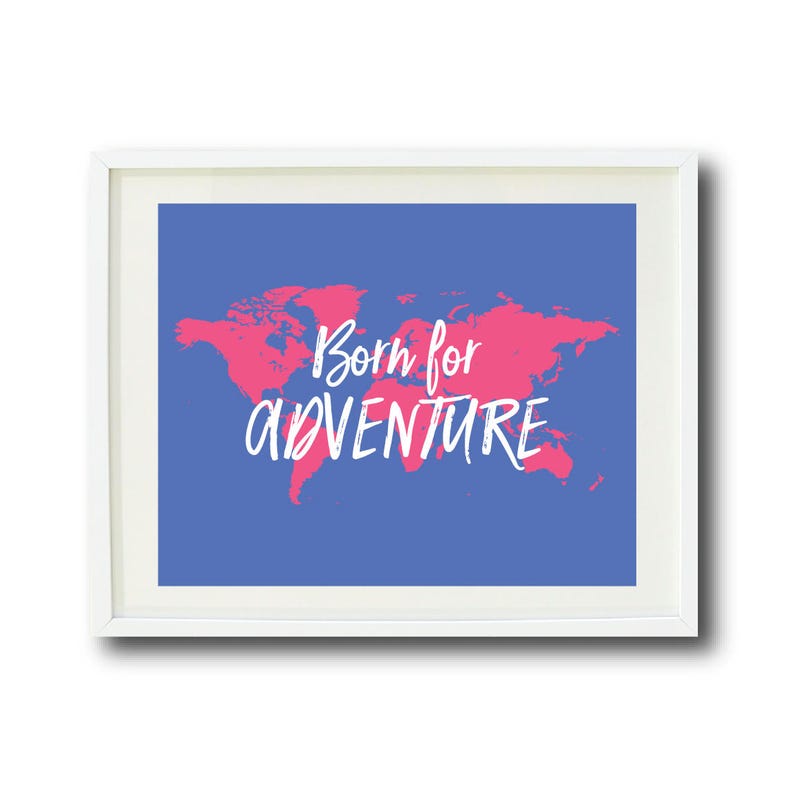 Born for Adventure World Map Travel Theme Nursery - Etsy