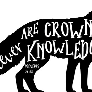 Bible Verse Wall Art | Fox Woodland Nursery Printable | the Clever Are ...