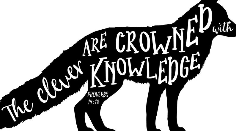 Bible Verse Wall Art | Fox Woodland Nursery Printable | the Clever Are ...