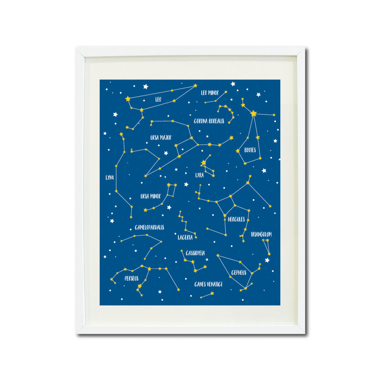 Constellation Print | Constellation Poster | Space Nursery Decor | Blue ...