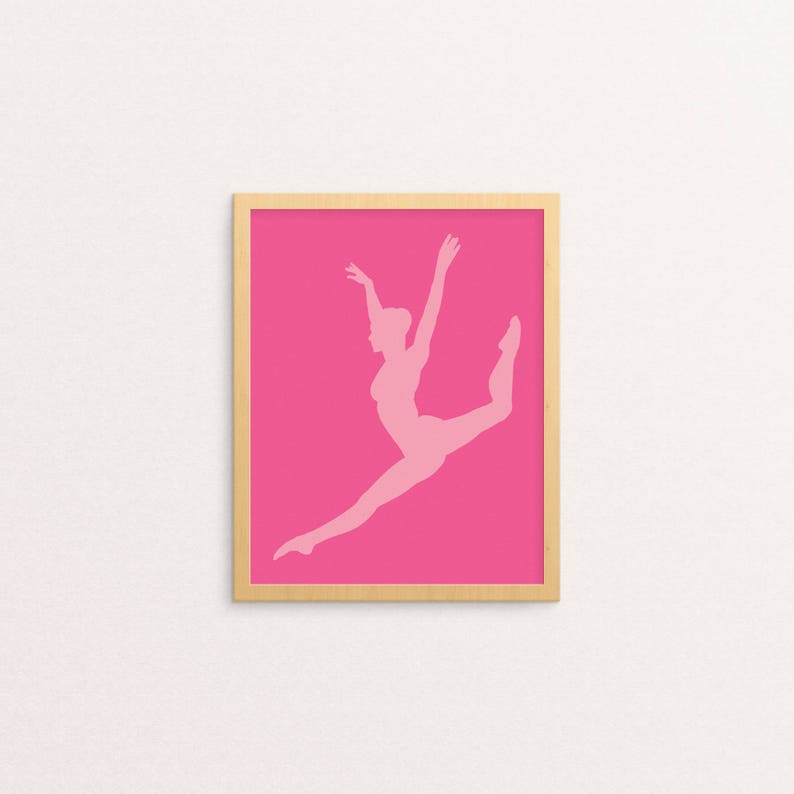 Dance Wall Art PRINTABLE Set of 3 | Pink Dancer Print | Girls Room ...