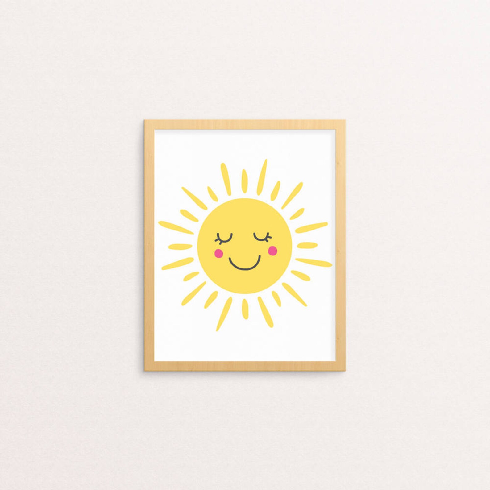 Sunshine PRINTABLE Wall Art Cute Sun Print Yellow - Etsy