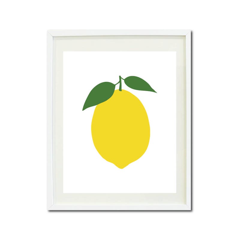 Lemon Print | Lemon Printable | Lemon Wall Art | Kitchen Decor ...