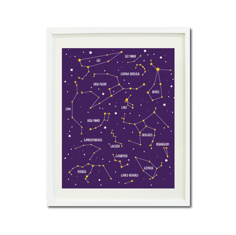 Star Map | Constellation Print | Constellations Printable | Space ...