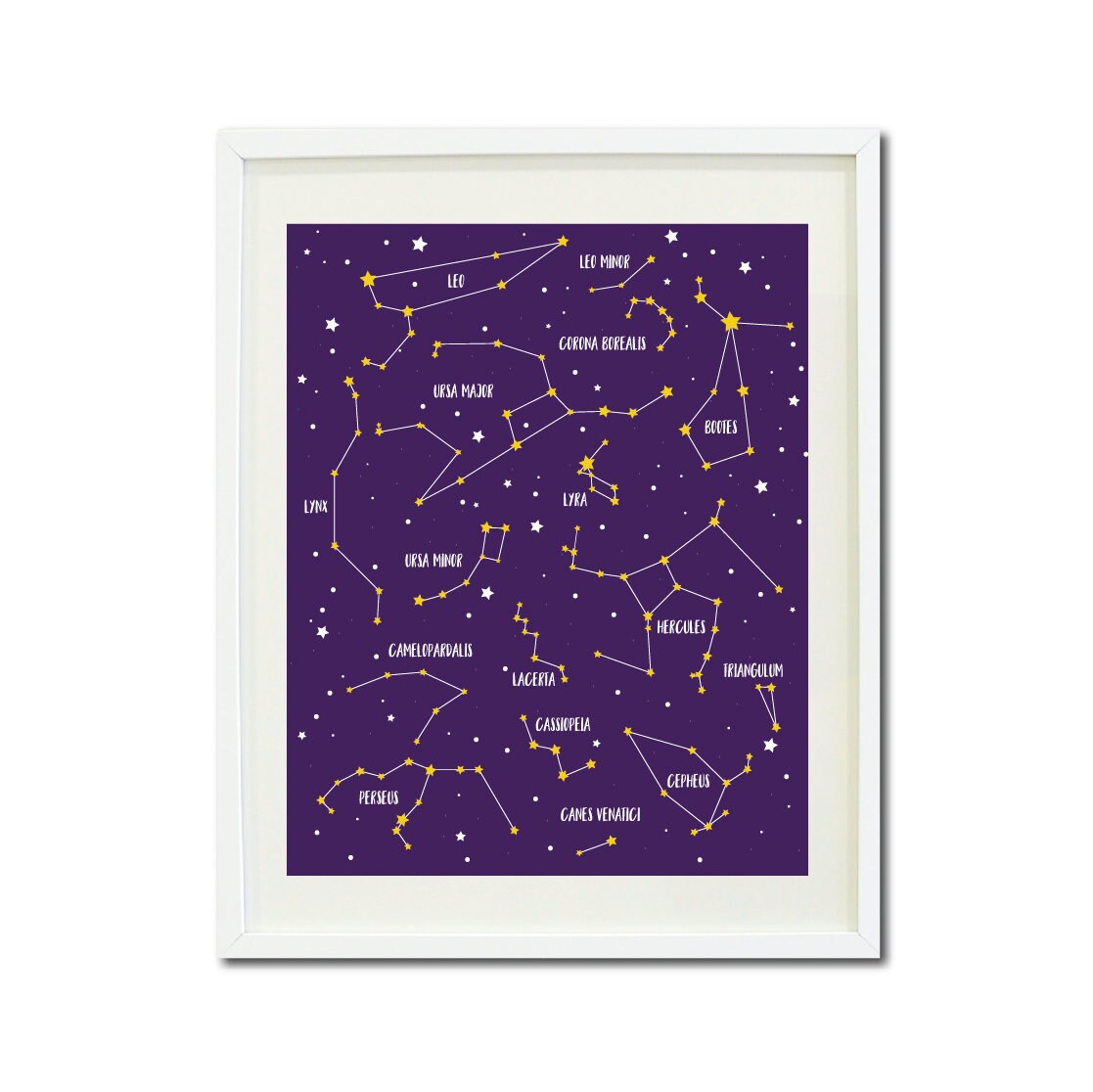 Star Map Constellation Print Constellations Printable Space Nursery ...