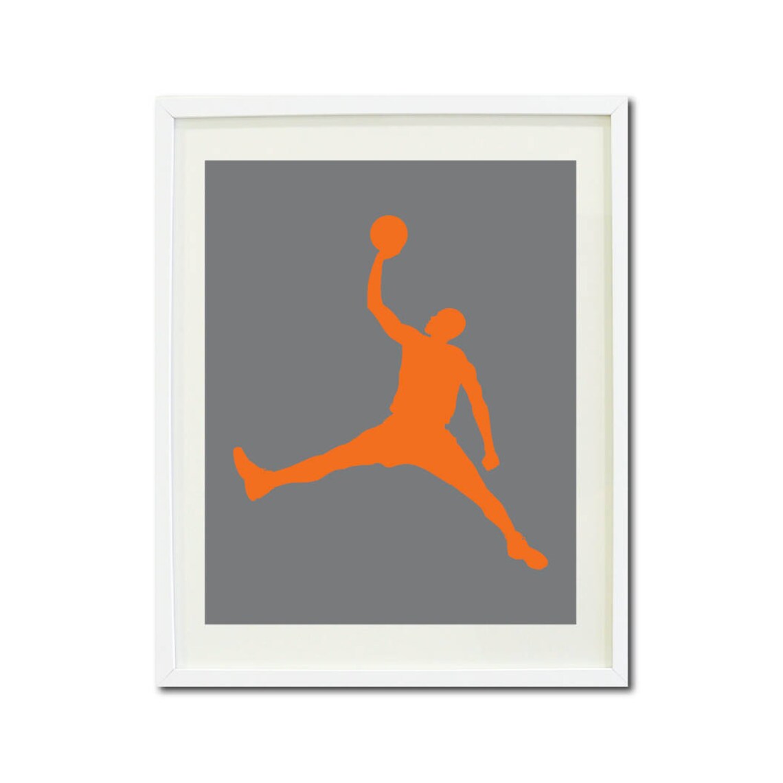 Basketball Wall Art PRINTABLE | Boys Basketball Print | Orange, Dark ...