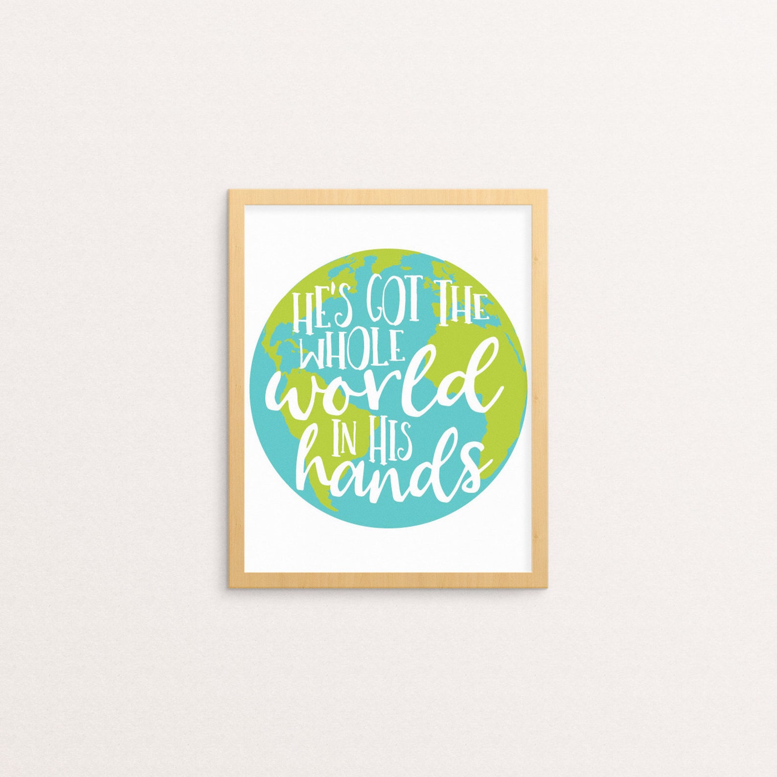 Scripture Wall Art | He's Got the Whole World in His Hands | Bible ...