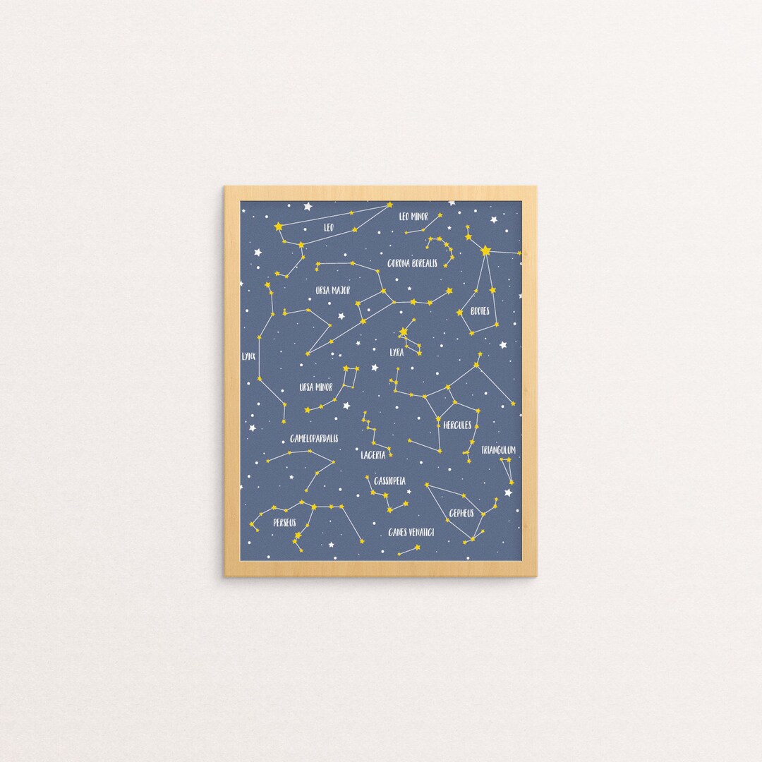 Constellation Print | Star Map | Constellations Printable | Space ...
