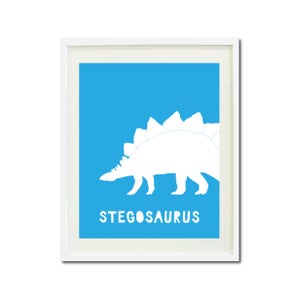 Dinosaur PRINTABLE Wall Art Print Set of 4 Green, Blue Nursery Wall ...
