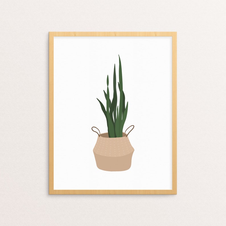 Boho Plant Printable Art Set 4 | Boho Wall Decor | Kitchen Botanical ...