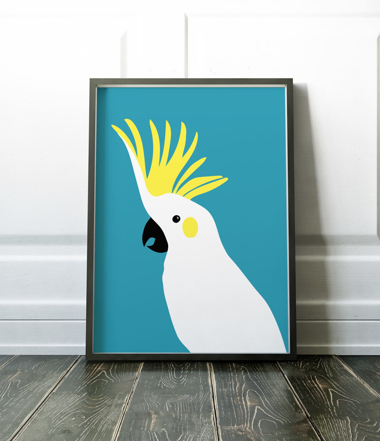 Cockatoo PRINTABLE Wall Art Print Blue Parrot Print - Etsy