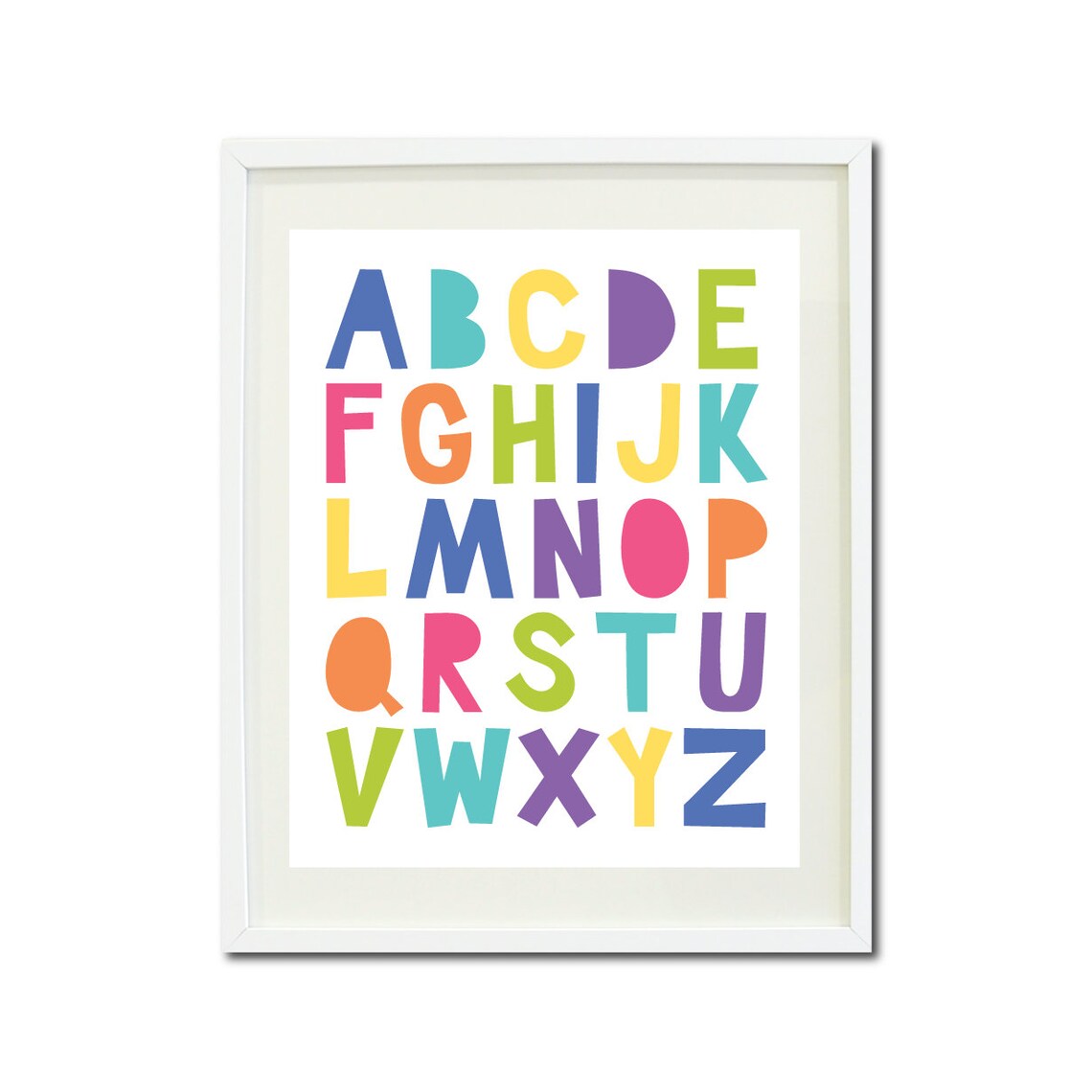 PRINTABLE Nursery Wall Art Set of 4 | Alphabet, Numbers | Cute Sun ...