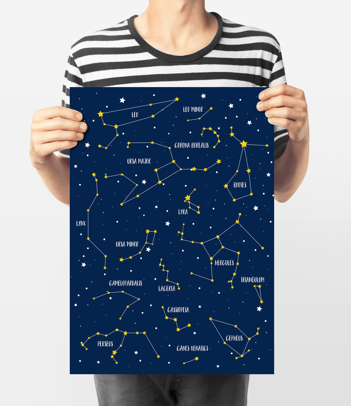 Constellation Print Constellation Poster Star Map Navy | Etsy